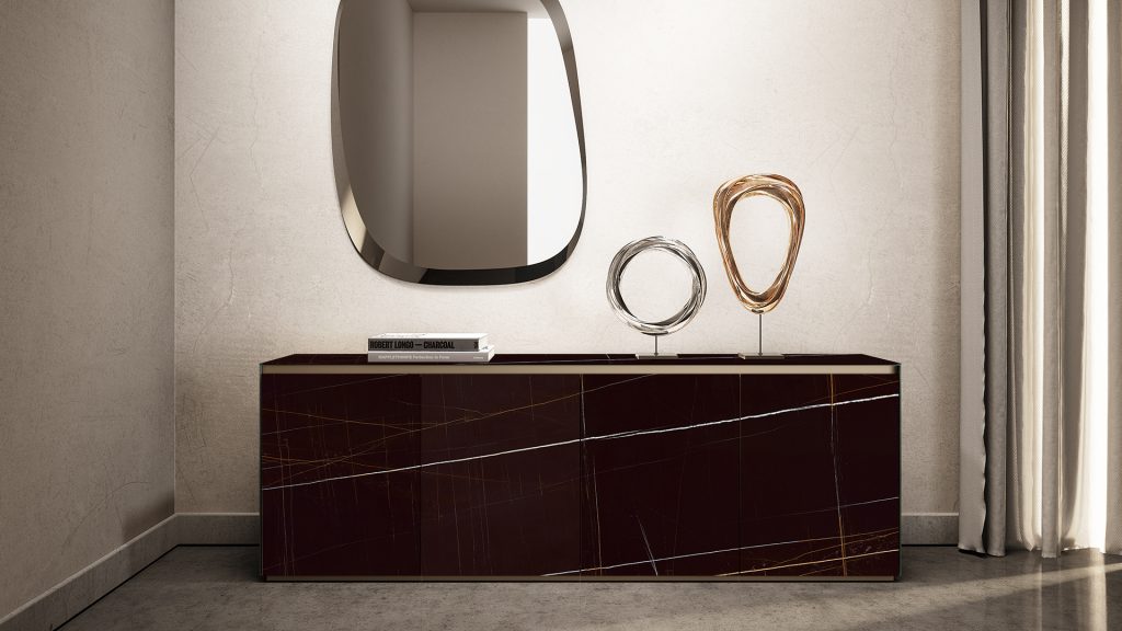 MONOLITE BUFFET - Buffet, Glass, Wood - Reflex Angelo