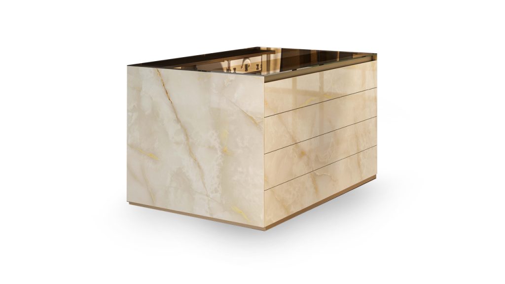 MONOLITE BUFFET LOW - Buffet low, Glass, Wood, Murano Glass - Reflex Angelo